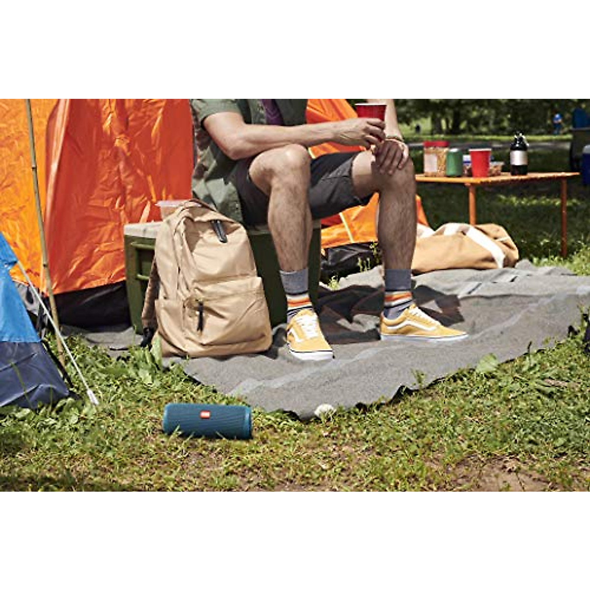 JBL FLIP 5 - Waterproof Portable Bluetooth Speaker Made from 100% Recycled Plastic - Blue (Renewed)