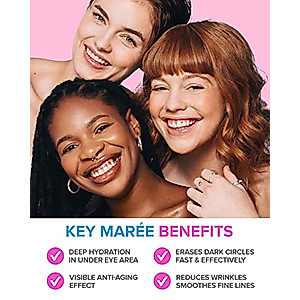 Maree Eye Gels - Pearl Eye Masks that Reduce Wrinkles, Puffy Eyes, Dark Circles, Eye Bags with Natural Marine Collagen, Hyaluronic HA - Anti Aging Under Eye Patches, Face Moisturizer Treatment