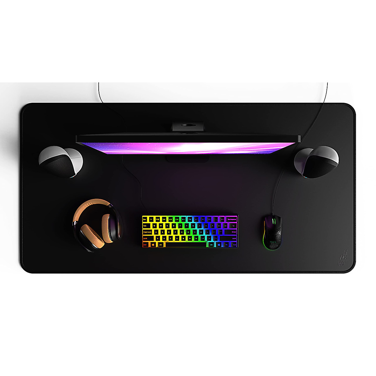 Wraptor Gaming Mouse Pad Extended Extra Large XXL Black 36x18 with Stitched Edges - Laptop, Computer & PC Desk Mat - Nonslip (XXL Extended)