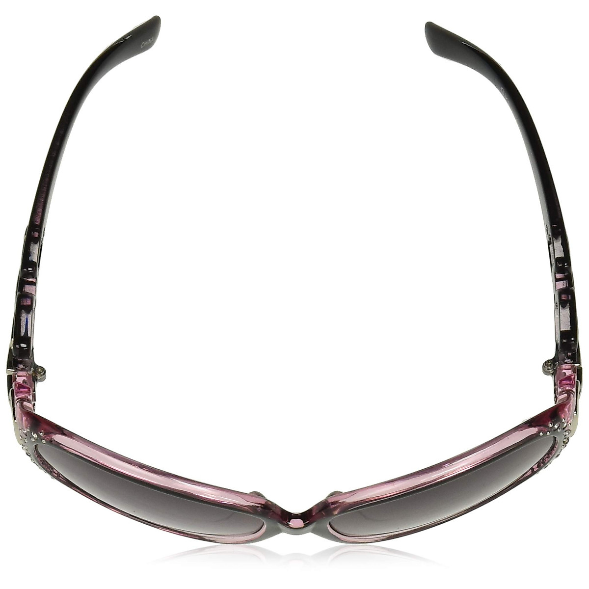 SOUTHPOLE Women's 1017SP Rectangular Sunglasses, Black & Pink, 62 mm