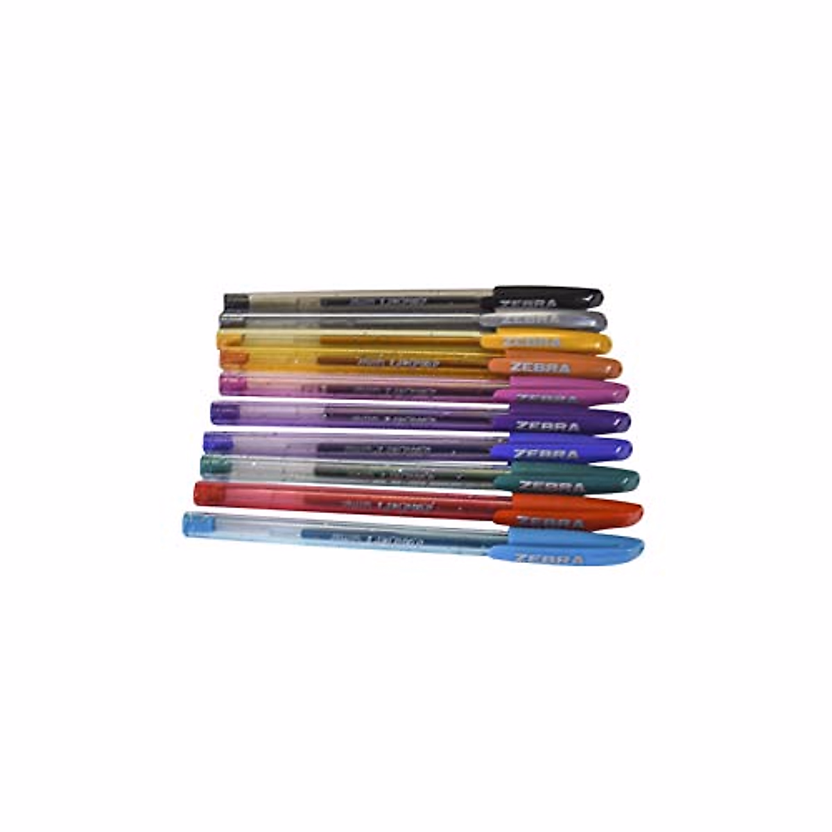 Zebra Pen Doodlerz Gel Stick Pen, Bold Point, 1.0mm, Assorted Glitter Colors, 10 Pack