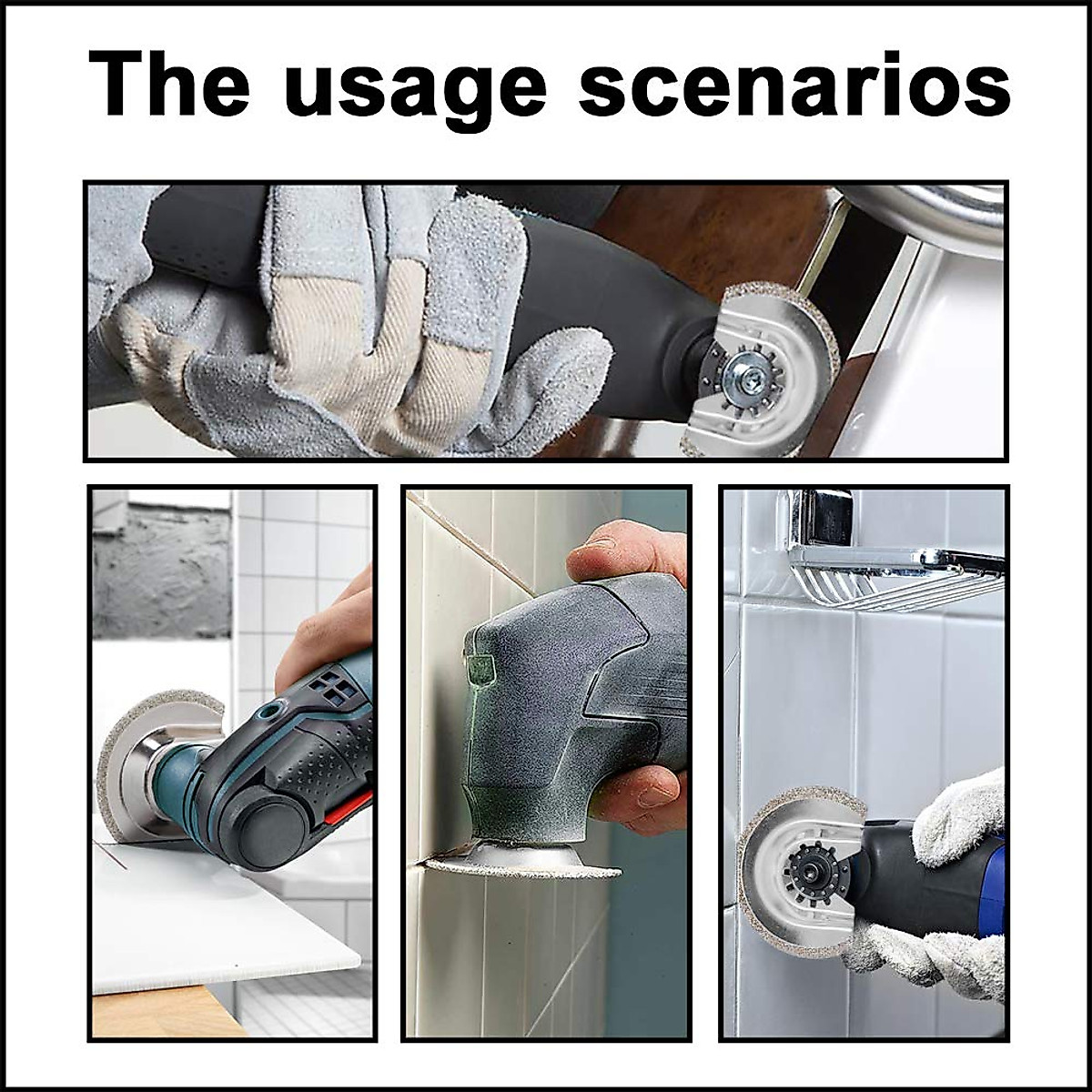 HIFROM Replacement Diamond Grout Removal Blade,2-1/2-Inch(64mm) Multi Tool Quick Realease Oscillating Saw Blade Compatible with Bosch, Craftsman, Chicago, Cougar more (Pack of 5)