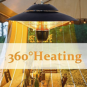 DONYER POWER 1500W Electrical Patio Heater, Ceiling Mounted, Outdoor or Indoor Use