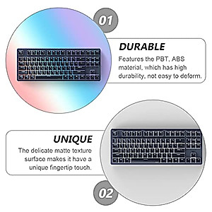 OSALADI RGB Keyboard Mechanical Keyboard Keypad USB Gaming Keyboard 87 Keys Keyboard Combo Cordless Mechanical Keyboard Set for PC Laptop Mechanical Keyboard Mice Mechanical Keyboard