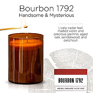KOBO Bourbon 1792 Scented Candle (15 oz) | 100% Pure Soy Wax Candles | Jar Candle Hand-Poured in USA | All Natural, Long Lasting 100 Hour Burning Candles | Scented Candles for Home