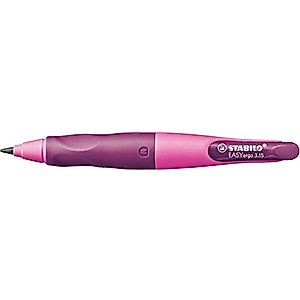 Handwriting Pencil - STABILO EASYergo 3.15 - Right Handed - Pink/Lilac + Sharpener