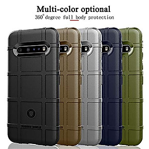 ZYZX Phone Case fit for LG V60 Thinq,Heavy Duty Shockproof Military Grade Drop Tested Protective Phone Case Hybrid Heavy Duty Impact Shock Resistant Soft TPU Bumper Cover for LG V60 Thinq HD-Green