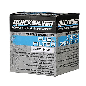 Quicksilver 8M0154772 Water Separating Fuel Filter for Select Johnson and Evinrude Outboards