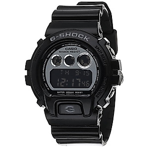 Casio G-Shock DW6900NB-1 Silver Mirror Dial Sports Watch (Jet Black)