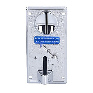 Compare and Choose Electronic Coin Acceptor with Three Sets of Anti Fishing Electric Eye Counting Devices, Convenient and Correct for Arcade Game Vending Machine (Silver Gray)
