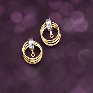 Ross-Simons 14kt 2-Tone Gold Love Knot Earring Jackets