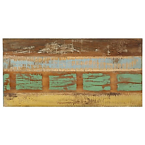 Tidyard Dining Table 47.2 x 23.6 x 29.9 Inch Solid Reclaimed Wood Wooden Dinner Table for Kitchen, Bistro, Home Furniture Multicolor