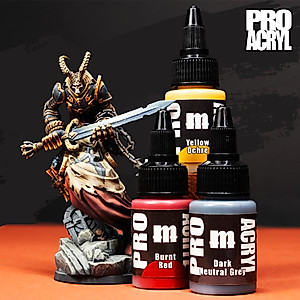 Monument Hobbies Pro Acryl Expansion Set #3 Acrylic Model Paints for Plastic Models - Miniature Painting, no-clog cap, comes loaded with glass agitator