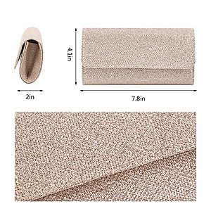 Naimo Flap Dazzling Clutch Bag Evening Bag With Detachable Chain