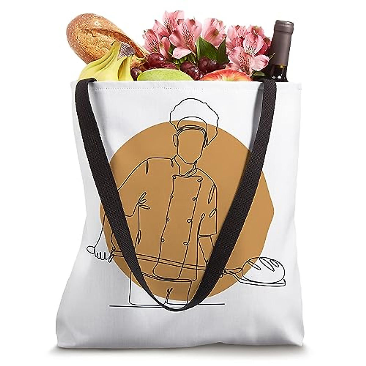 Lineart Bread Dough Bread Maker Bread Queen Bread Baker Tote Bag
