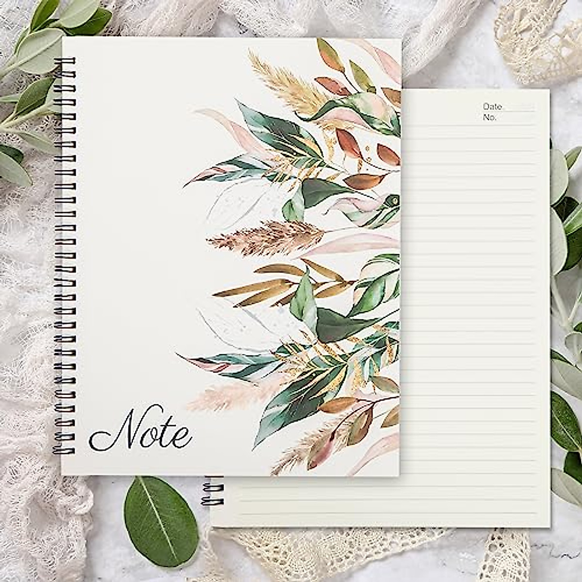 EOOUT 3pcs Aesthetic Spiral Notebook Journal For Women 10.5 x 8.5 Inches College Ruled Notebook Perfect to Stay Organized and Boost Productivity at Work or School