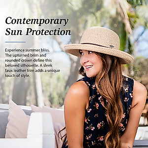 Wallaroo Hat Company – Women’s Amelia Sun Hat – UPF 50+ Sun Protection, Packable, and Adjustable Sizing for Medium Crown Sizes – Elegant Hat Sun-Smart Hat for Parties and Outdoor Events (Natural)