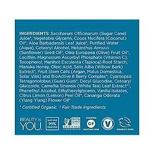 Andalou Naturals Lemon Sugar Facial Scrub, 1.7 oz., Gently Exfoliates and Cleanses for a Clearer, Brighter, and Balanced Looking Complexion, with Meyer Lemons and Manuka Honey