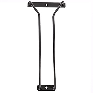 Dianoo 2pcs Wine Glass Rack Under Cabinet Black, Metal Wine Glass Holder, Stemware Rack Under Shelf, Wine Glasses Storage Hanger, 24.5cm