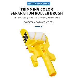 Paint Edger Roller Brush,Multifunctional Hand-held Clean-Cut Paint Edger Roller Brush Portable Tool Kit, Rexroth Pole Mountable Paint Edger with Roller and Brush for Home Room Wall Ceiling Painting