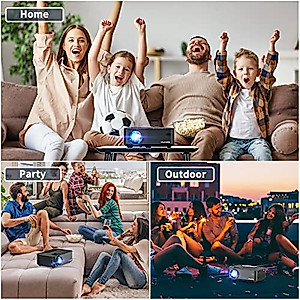WiFi Projector, VILINICE 7500L Mini Bluetooth Movie Projector ,Portable Phone Projector with Wireless Mirroring,1080P and 240" Supported, Compatible with Fire Stick,HDMI,VGA,USB,TV,Box,Laptop,DVD