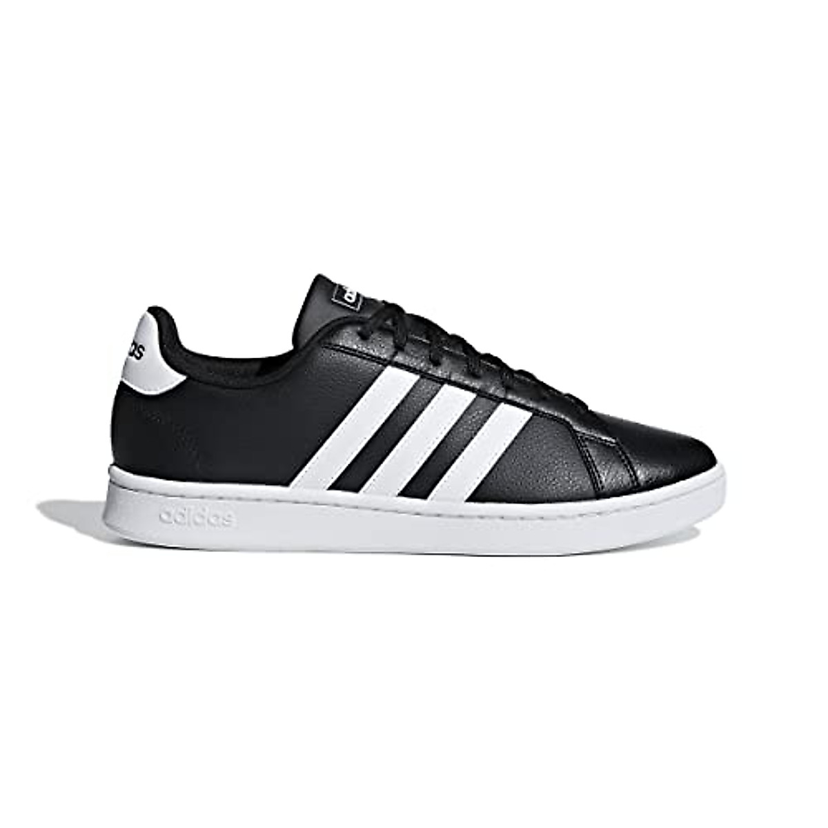 adidas men's Grand Court Tennis Shoe, Black/White, 8.5 US