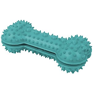 Pet Life ® 'Denta-Bone' TPR Treat Dispensing and Dental Cleaning Durable Dog Toy