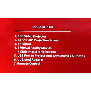 Virtual Holiday Projector - 8 Christmas and Halloween Movies