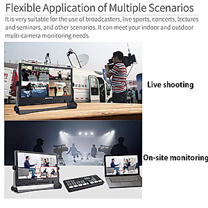 SEETEC ATEM156 15.6" 4 HDMI Input Output Quad Split Display for ATEM Mini Video Switcher Live Streaming Broadcast Director Monitor Used in Movie Production