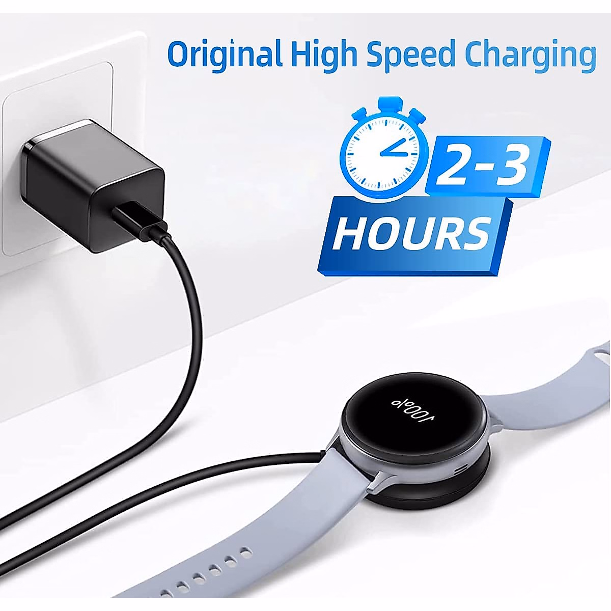 USB C Samsung Galaxy Watch 3 4 5 6 Charger, Magnetic Watch Charging Dock Cable Compatible with Samsung Galaxy Watch 6/6 Classic/ 5 Pro/ 5/4/ 4 Classic/ 3/ Active 2/ Active, 3.3FT