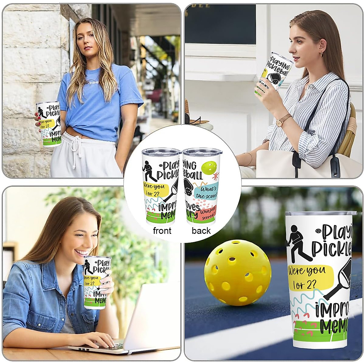 Chilltreads Pickleball Gifts for Women, Pickleball Gift Basket with Travel Tumbler Pickleball Hat, Funny Pickleball Accessories Gifts for Pickleball Lovers, Pink