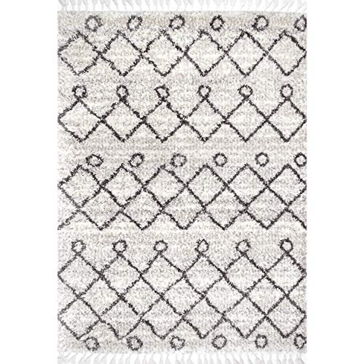 nuLOOM Roseanne Transitional Shag Area Rug, 10' x 14', Ivory