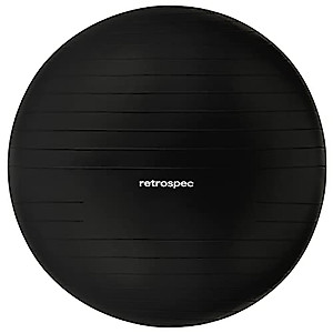 Retrospec Luna Exercise Ball - 55, 65, or 75cm Yoga Ball for Workouts, Stability, Pregnancy - Swish Balance Ball w/Pump for Office & Home Gym