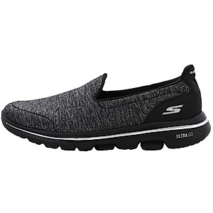 Skechers Women's GO Walk 5-Honor Sneaker, Black/Black, 7.5 Wide