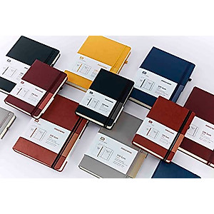 996DEMING Lined Journal Notebook - 360 Pages Journals for Writing A5 College Ruled Notebook,100gsm Lined Paper,Leather Hardcover Journal for Men and Women,Office Notebook for Work,5.75'' X 8.38'' (Burgundy)