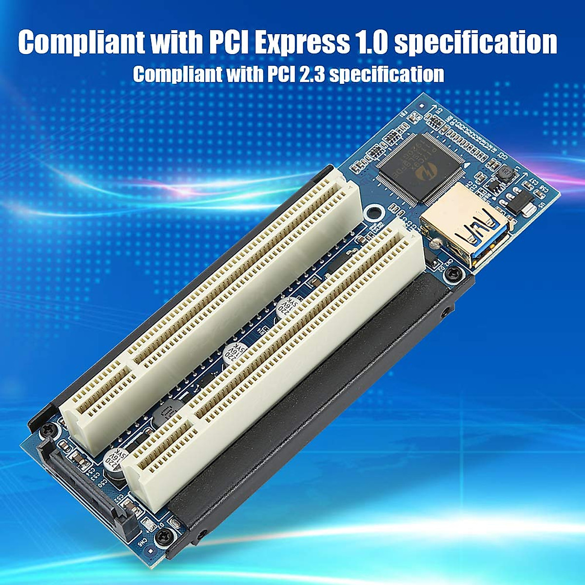 Eboxer PCI Express Network Card PCI E PCI X2 Adapter Card Set Parallel Port Network Card with USB3.0 Data Cable, PCI E × 1 × 4 × 8 × 16 Adapter Converter for Desktop PC