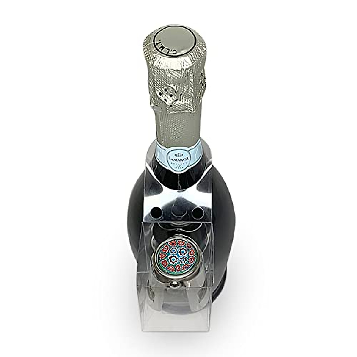 Murano Glass Champagne Bottle Stopper – Unique and beautiful gift for Prosecco, Cava, and Sparkling Wine Stopper – Handmade of Murano Glass with an airtight seal to keep bubbly fresher