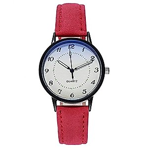 POTO Womens Wrist Watches, Women's Leather Strap Quartz Watch Classic Analog Watch Lady Luxury Elegant Dress Wristwatch