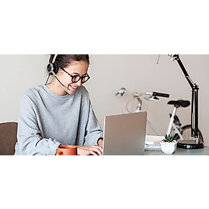Yexatel USB Headset with Microphone for PC, Computer Headset for Work, Wired Gold Headset with Mic Mute Volume Control, Office Headset for Teams 3CX Skype Online Meeting Voice Recognition-Y809GUC