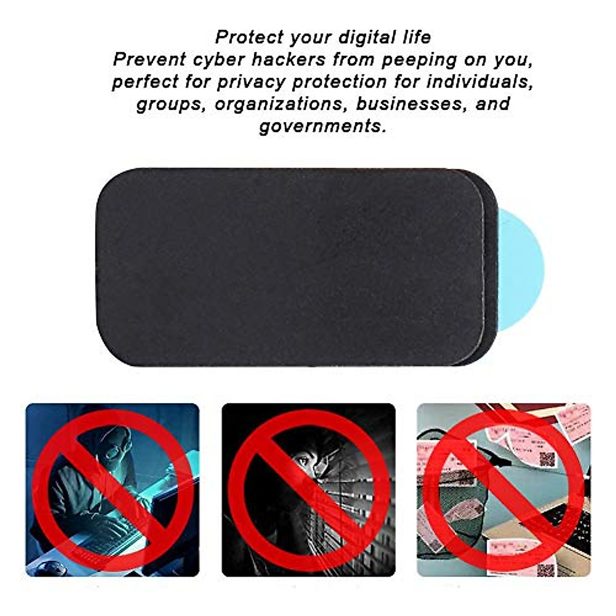 Ranvo Web Camera Cover, Practical Computer Camera Cover Plastic Security for Smartphones for Desktops for Laptops for Tablets(Black)