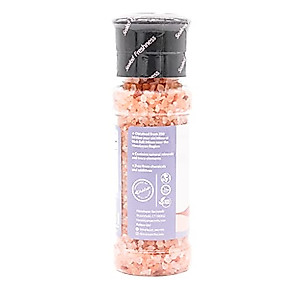 Himalayan Secrets Natural Pink Cooking Salt in Refillable Grinder - 8 oz Healthy Unrefined Coarse Salt Packed with Minerals - Kosher Certified