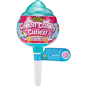 Oosh Slime Cotton Candy Cuties Series 2 by ZURU (Purple) Scented, Squishy, Fluffy, Soft, Stretchy, Stress Relief, Party Favors, Non-Stick with Collectible Cutie Slow Rise Toy