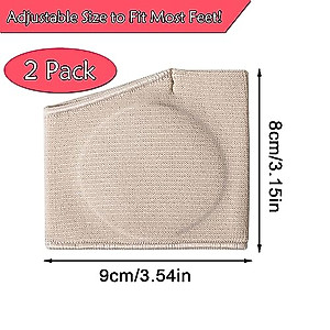 Metatarsal Pads for Women and Men,Ball of Foot Pain Relief,Soft Gel Inside,Help Metatarsalgia,Mortons,Neuroma,Calluses Blisters,Diabetic Feet(2 Pack)