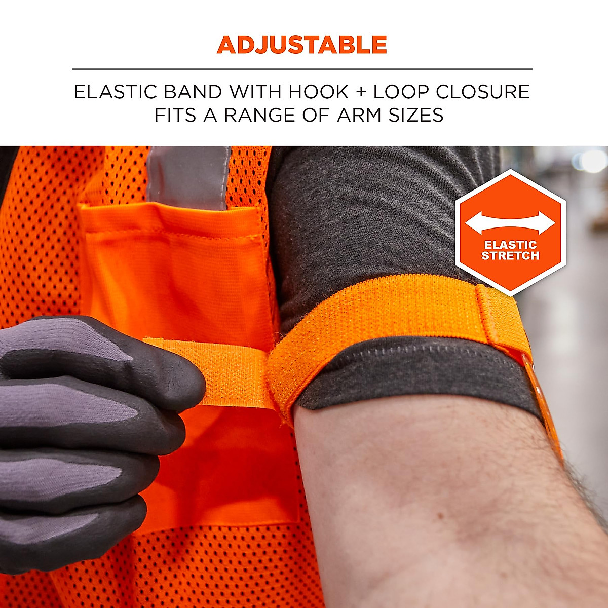 Ergodyne - 19951 Squids 3386HV High Visibility Arm Band ID/Badge Holder Hi-vis Orange