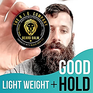 B.I.G. Company Beard Balm for Men - Light Weight Beard Wax with Good Hold, Styling, Control and Deep Conditioning of Beard Hair - Promotes Natural Beard Growth