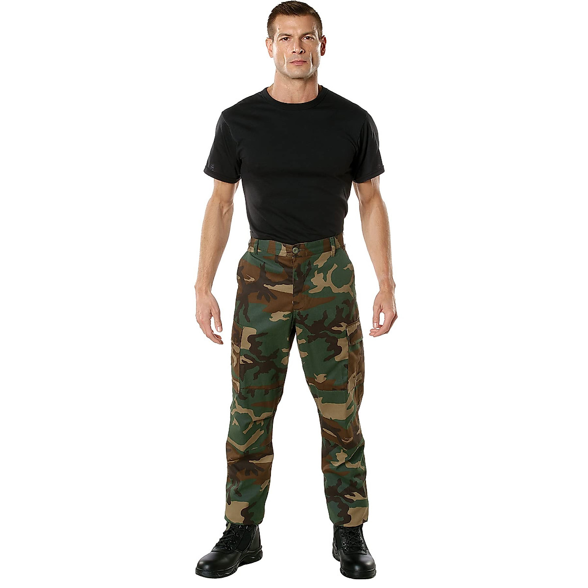 Rothco Tactical BDU Pants (US, Alpha, Small, Regular, Long, Woodland Camo)