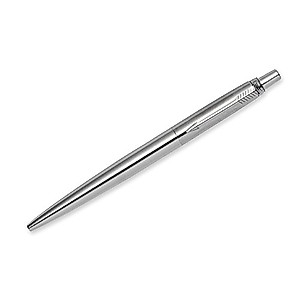Parker Jotter Stainless Steel Ballpoint Pen, Medium Point, Black Ink