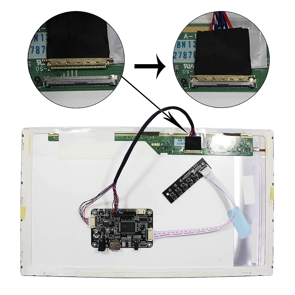 HDMI Controller Board LVDS 40 Pin for 10.1" 1024x600 LTN101NT02 B101AW03 N101L6 LP101WSA BT101IW03 CLAA101BN01 HSD101PFW2 LP101WH2 N101BFE B101AW06 LCD Screen