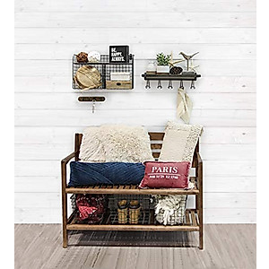 Spectrum Diversified Scoop Wire Basket, Vintage-Inspired Steel Storage Solution for Kitchen, Pantry, Closet, Bathroom, Craft Room & Garage, Pack of 1, Industrial Gray