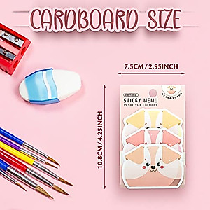 Molain Cute Sticky Notes, 6 Pack Cartoon Self-Stick Notes Cute Animal Memo Pads Cute Post it Notes Students Home Office Gifts Tab Supplies 270 Sheets